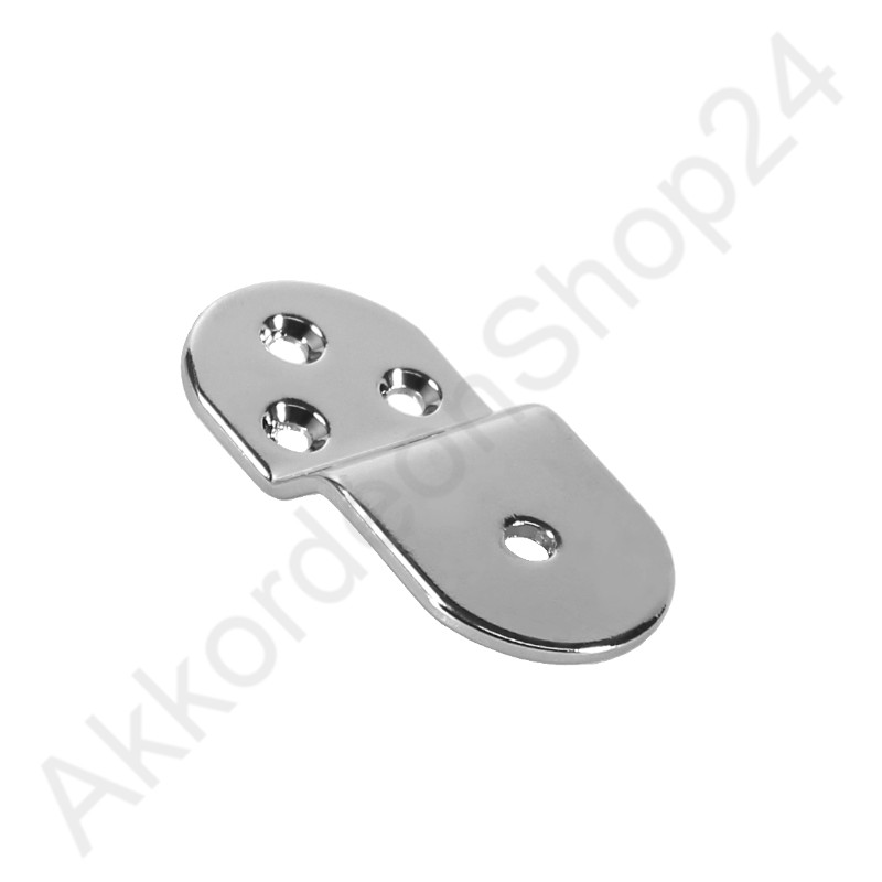 Metal plate for bellows closure 47x23mm chrome