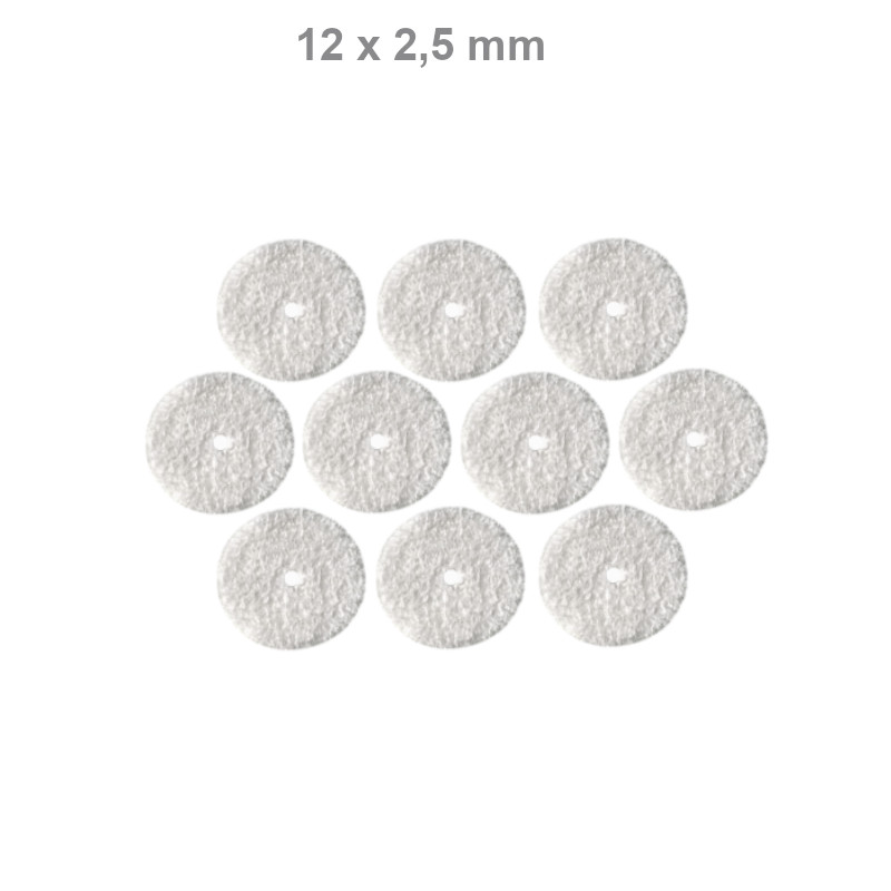 accordion felt rings 12 x 2,5 mm white