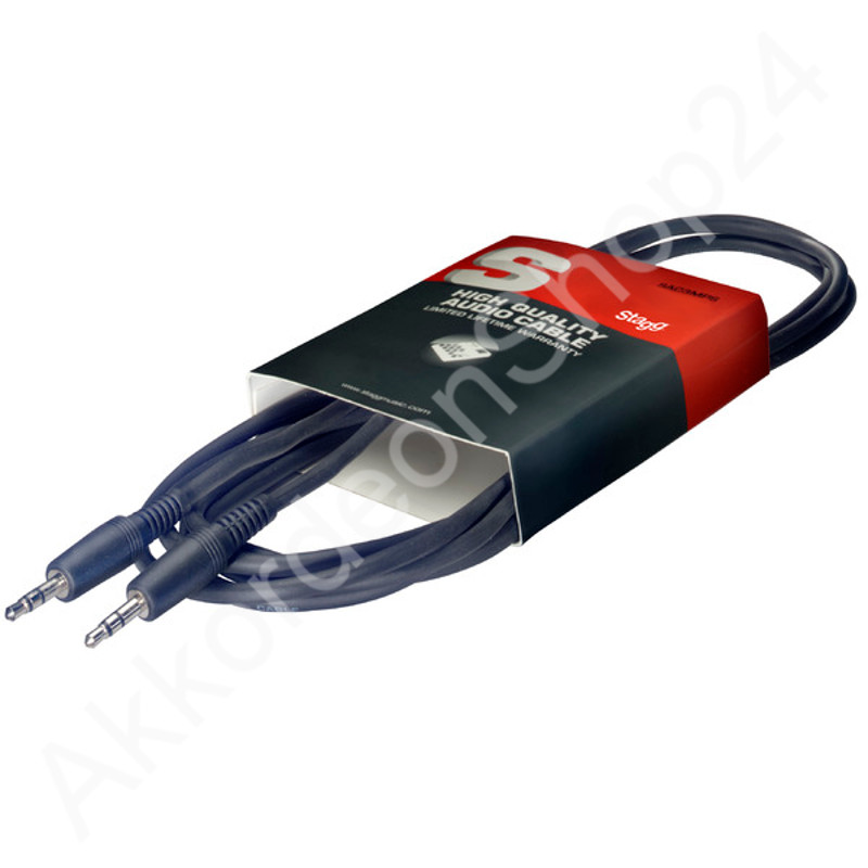 Audiokabel Stereo 3m Stagg